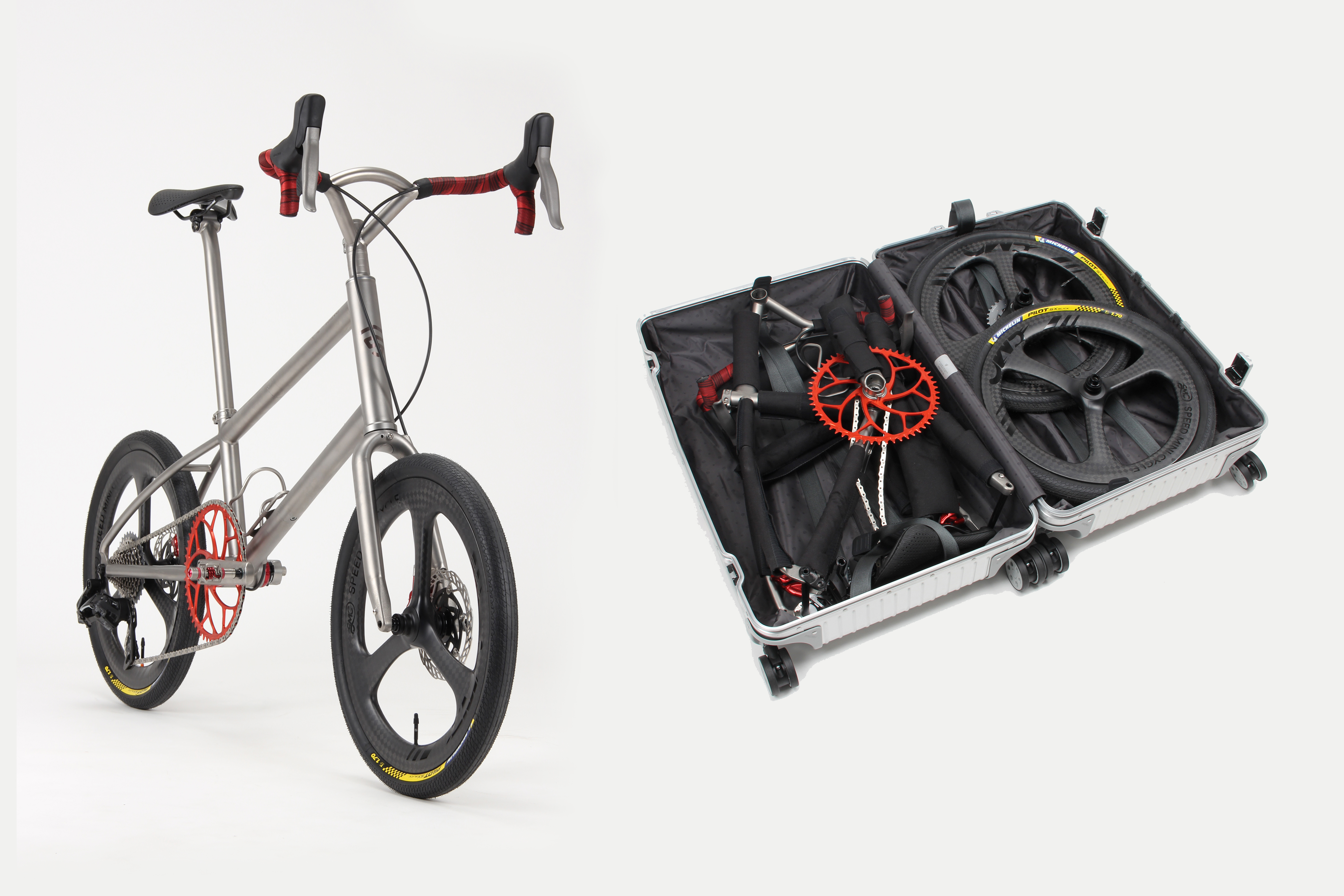 This Custom Titanium Firefly Mini Velo Fits in a Rimowa Case | The ...